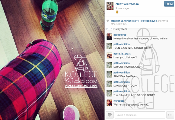 Chief Keef Sips Lean In Rehab? | Welcome to Kollegekidd.com