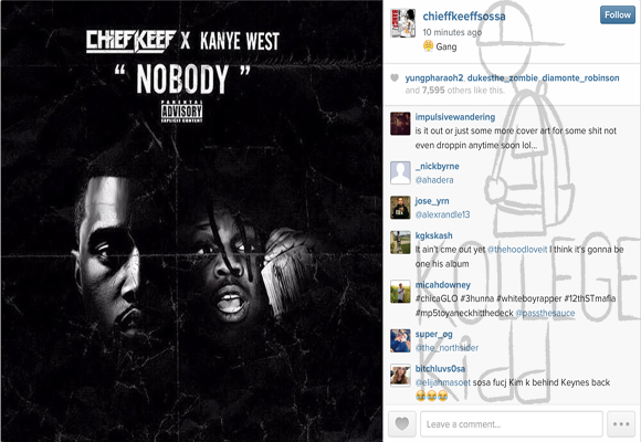 Chief Keef Reveals Cover Art For ‘Nobody’ Featuring Kanye West ...