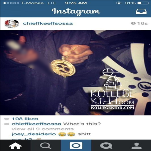 Chief Keef IGs Photo of Quavo’s Stolen ‘QC’ Chain After Fight Involving ...